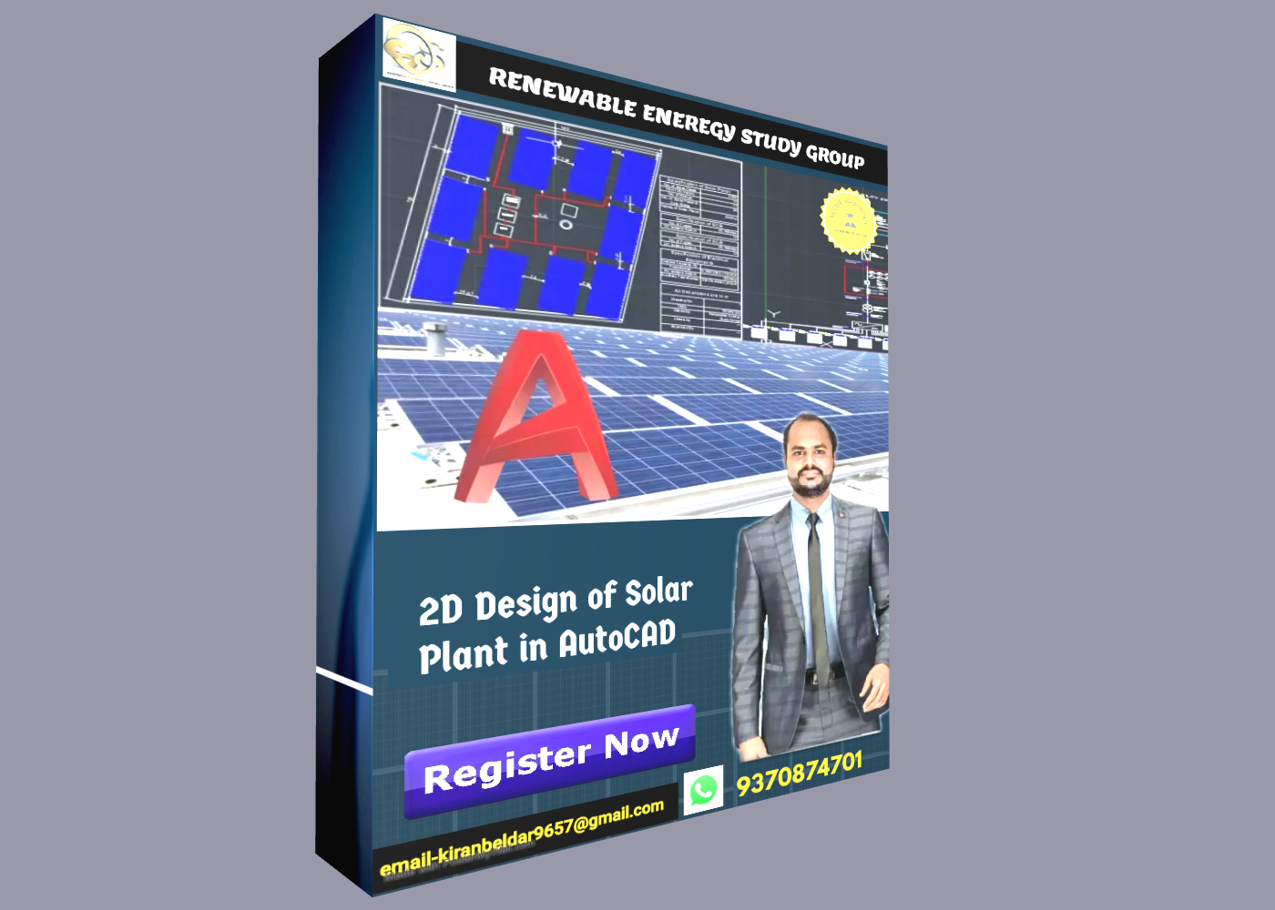 2D Design of Solar Plant in AutoCAD